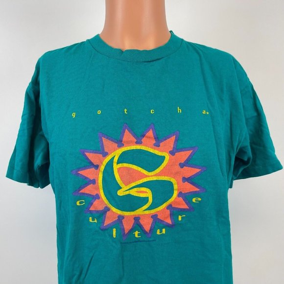 Gotcha | Shirts | Gotcha Culture Sun Logo Single Stitch T Shirt Vtg 9s ...